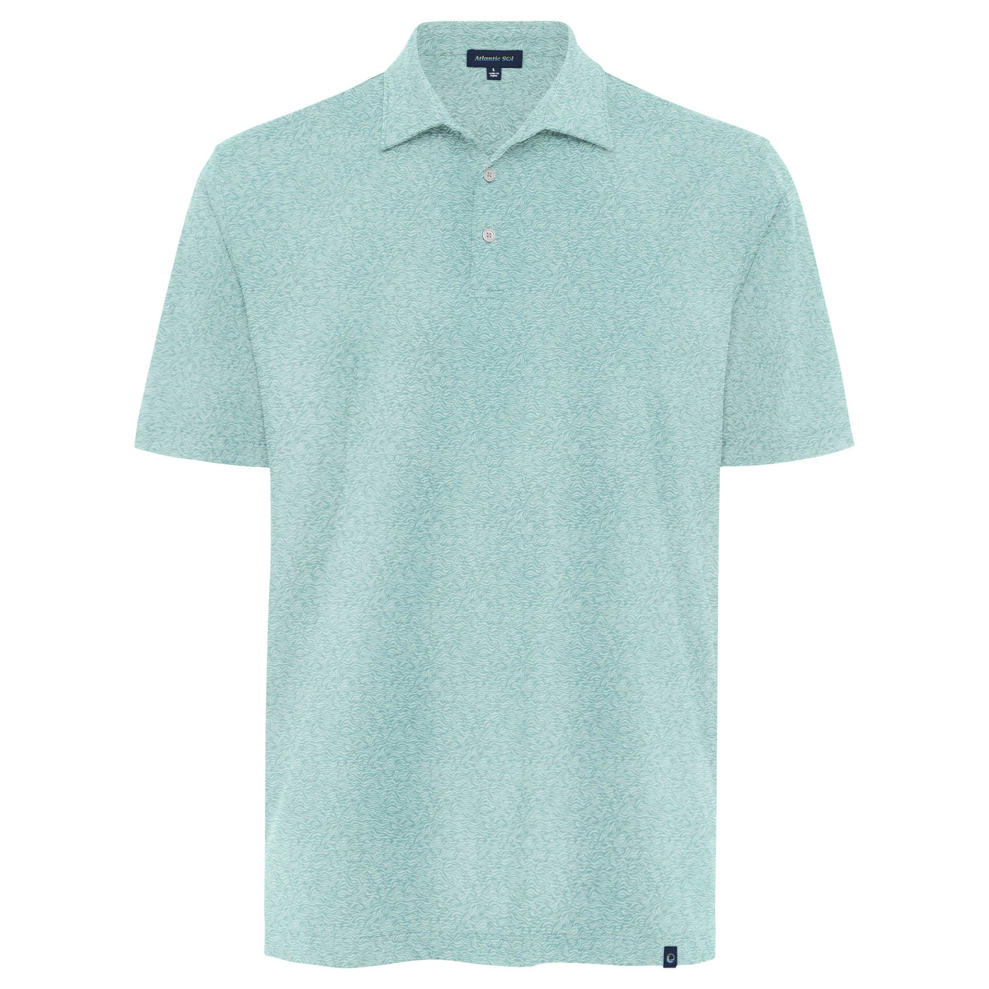 Island Polo in Mini Wave Eggshell Blue – Atlantic Sol